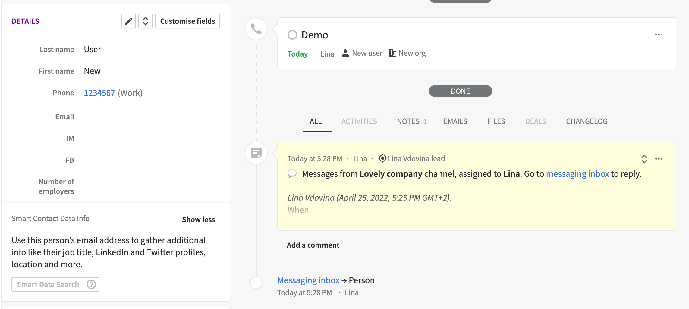Messaging inbox (BETA) - Knowledge Base | Pipedrive